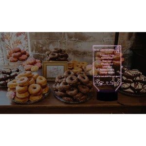 Light up Menu's, Bar Sign's, Table Number's - Sweet 16, Birthday, Bar ...