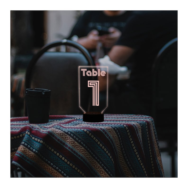 Light up Menu's Bar Sign's Table Number's - Etsy