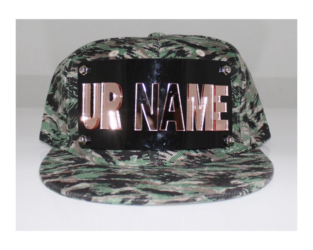 Snapback Hat mirrored Letters Logo Reproduction Name - Etsy