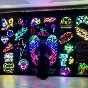 Light up Neon Photo Booth, Party Rental, Glow Bar/bat Mitzvah/ Wedding ...