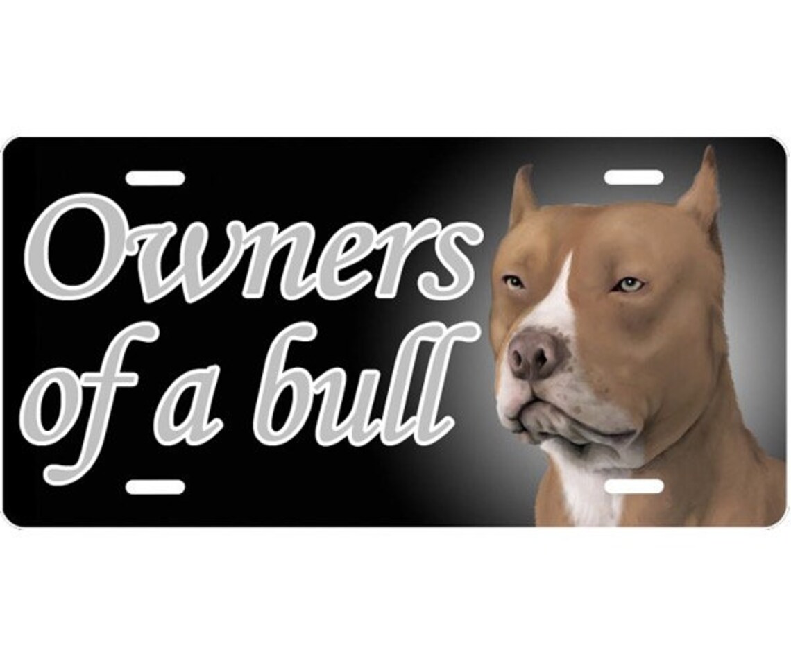 Pitbull Vanity Dog License Plate Auto Tag Create Your Own | Etsy UK