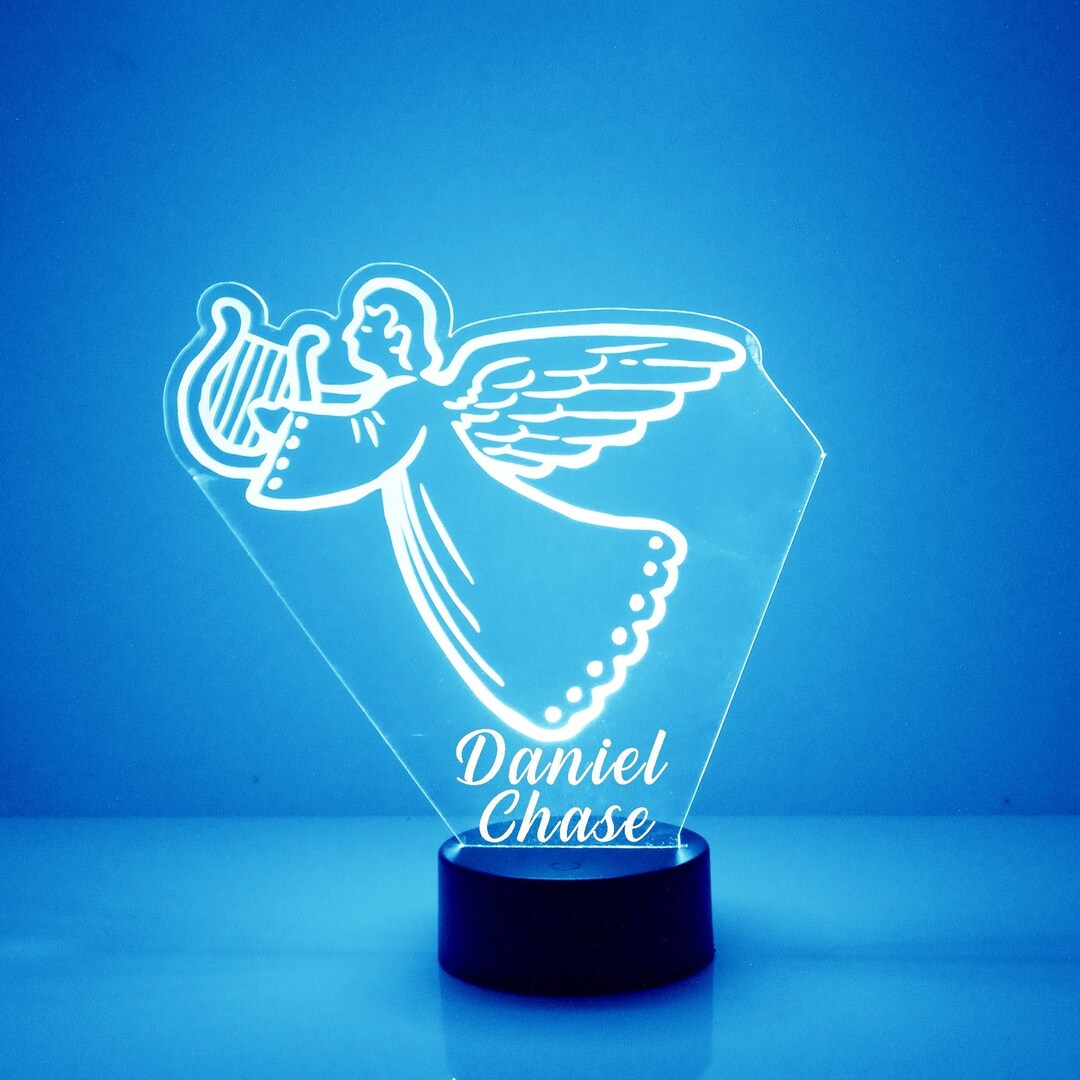Angel Night Light, In Memory Of Night Light, Personalized Free, LED ...