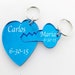 Personalized Heart Key Chain Engraved Acrylic Heart and Keychain Set ...