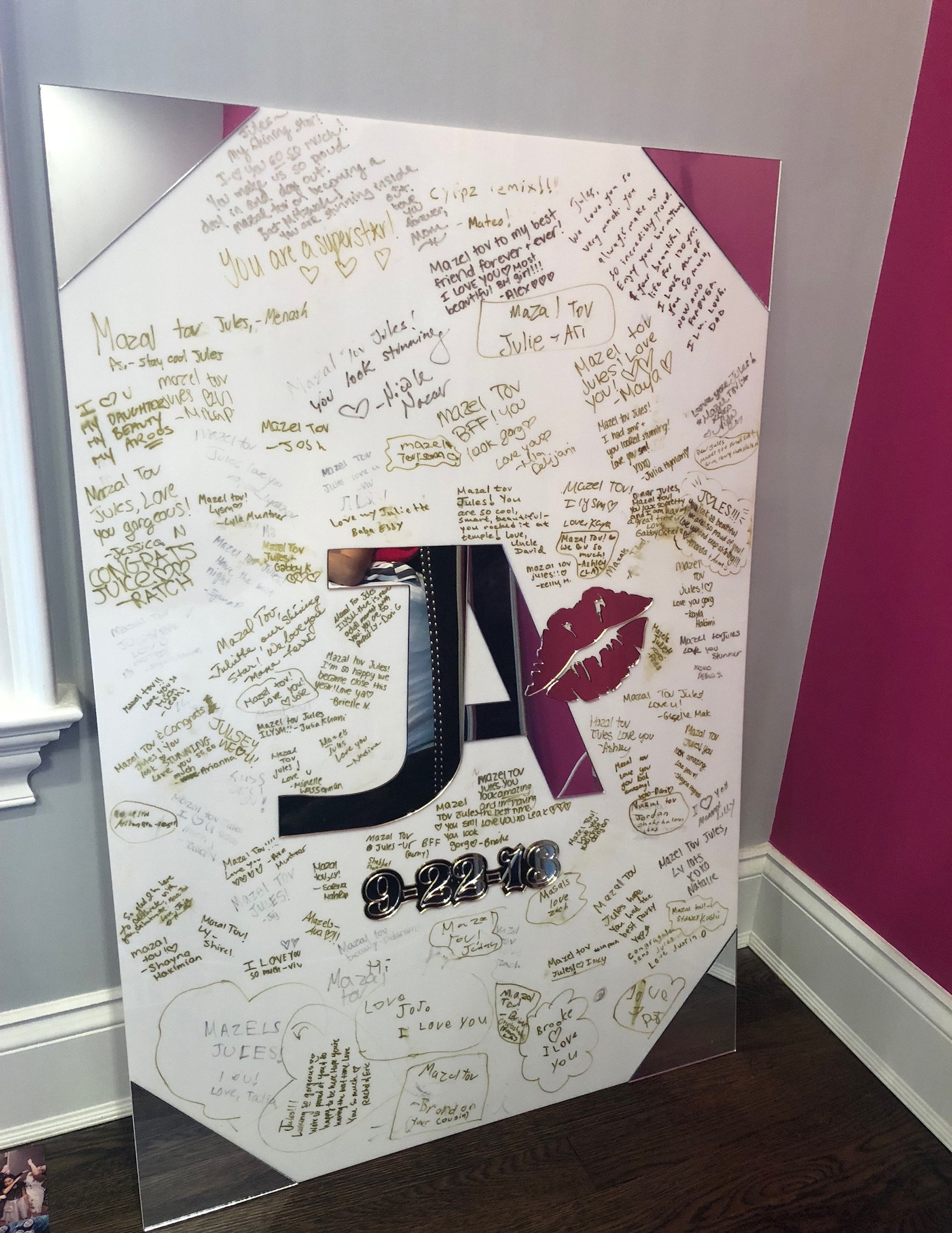 Custom Made Bar/bat Mitzvah/ Wedding/ Party Mirrored Acrylic - Etsy