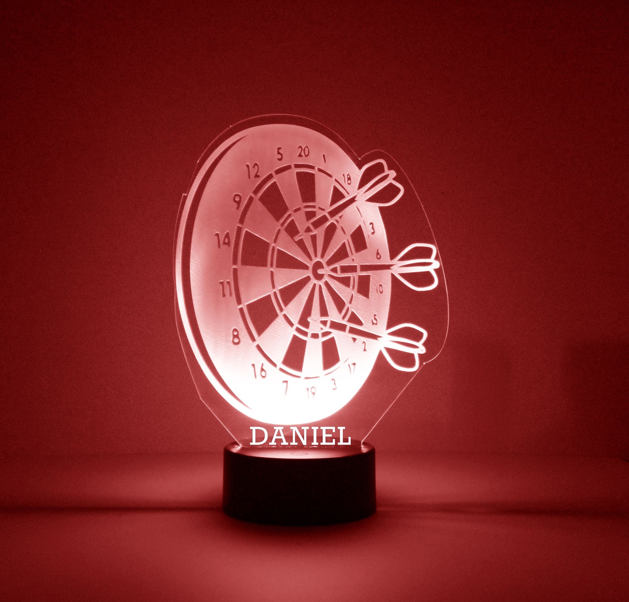Dart Board Light Personalized Free LED Night Lamp With - Etsy