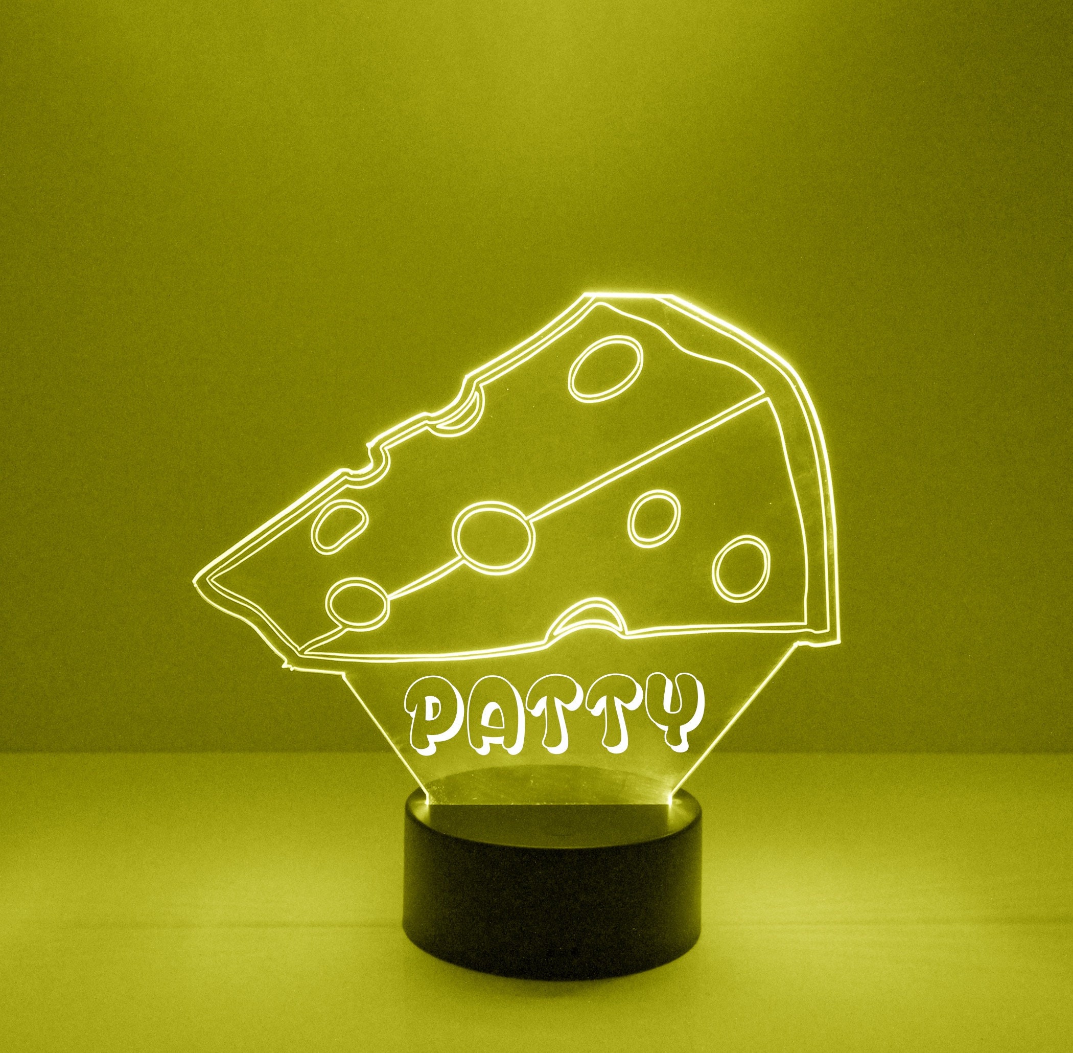 Cheese Night Light Personalized Free LED Night Lamp With - Etsy