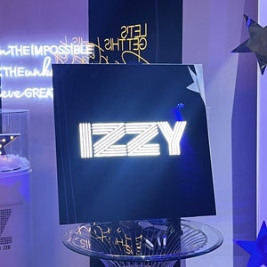 LED Neon Glow Bar/bat Mitzvah Sign in Board, Custom Neon Sign, Superior ...