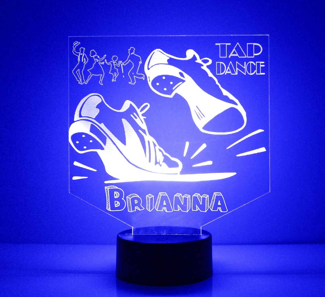 Tap Dance Night Light Personalized Free LED Night Lamp With - Etsy