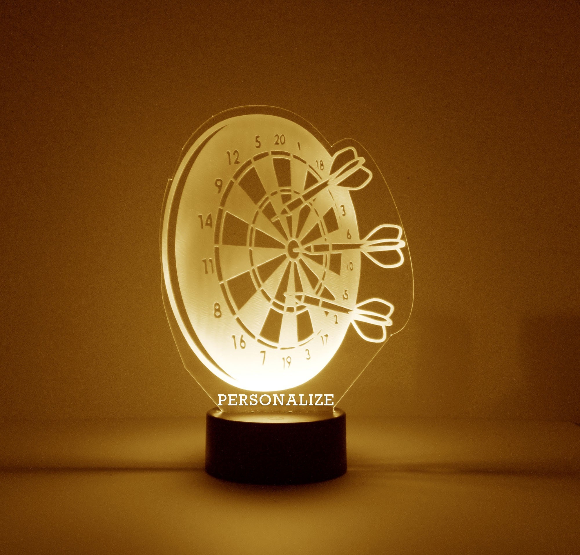 Dart Board Light Personalized Free LED Night Lamp With - Etsy