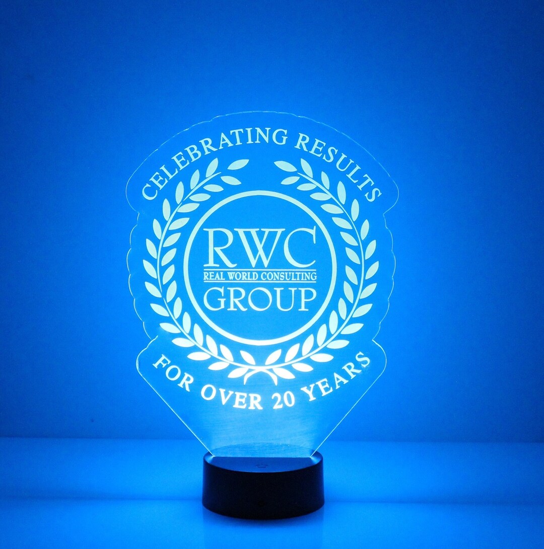 Custom Made LED Acrylic Light up Centerpieces - Create Your Own Logo or ...