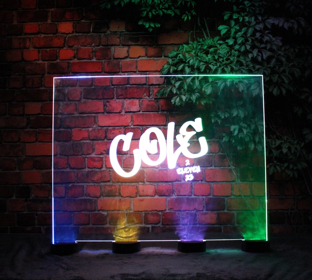 LED Neon Glow Bar/bat Mitzvah Sign in Board, Laser Engraved for ...