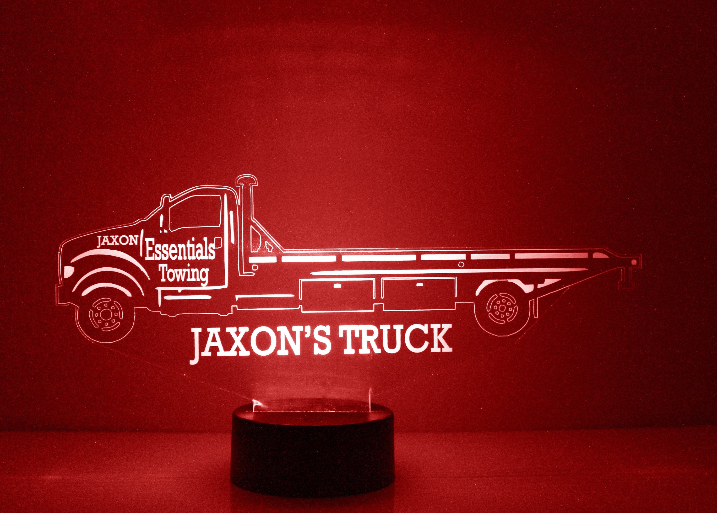 Flatbed Tow Truck Night Light, Personalized Free, LED Night Lamp, With ...
