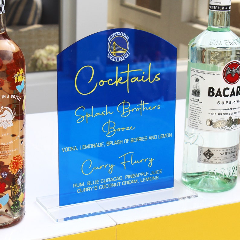 Custom Bar Menu Bar Bat Mitzvah Event Décor UV Printed - Etsy