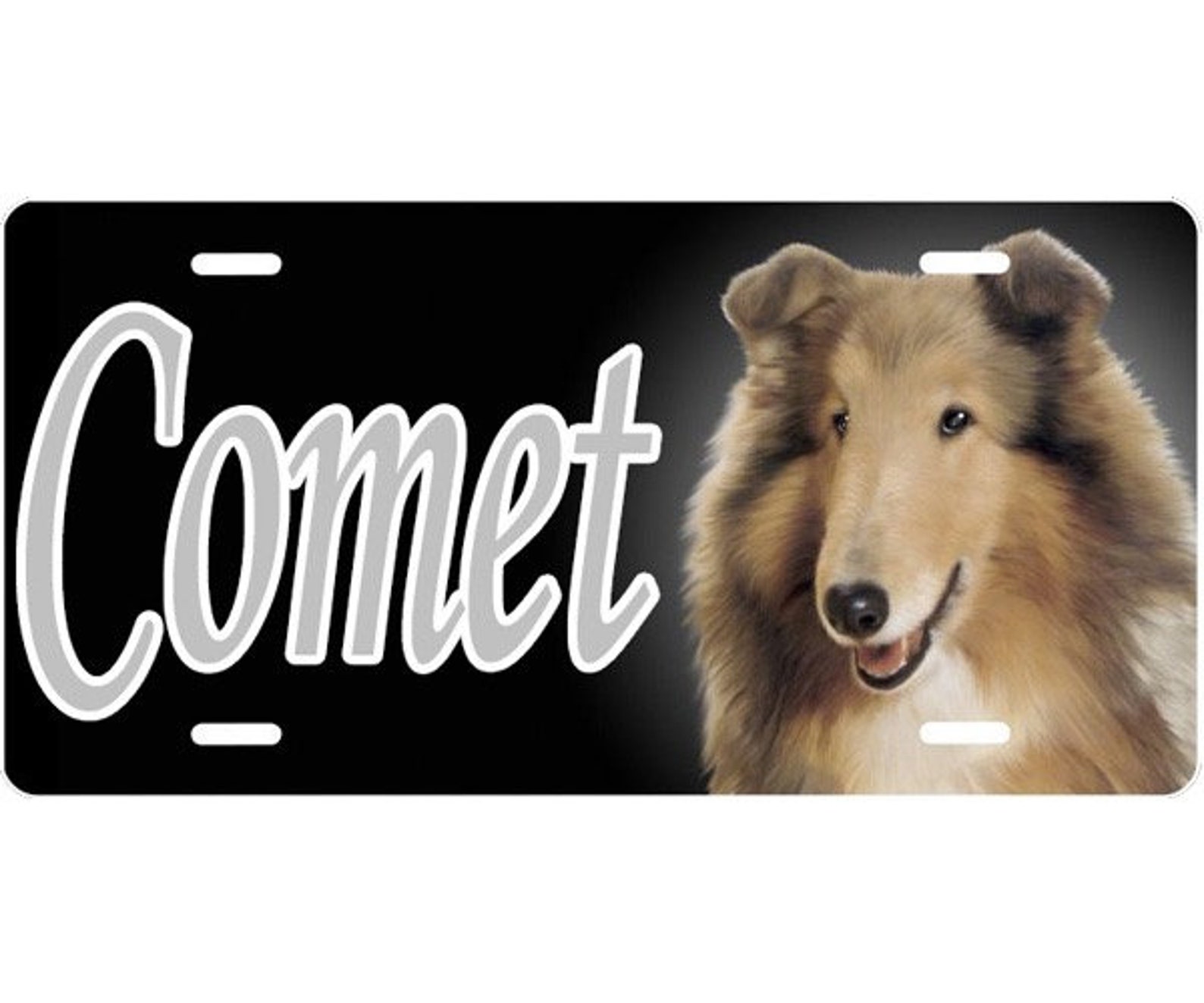 Border Collie Vanity Dog License Plate Auto Tag Create - Etsy