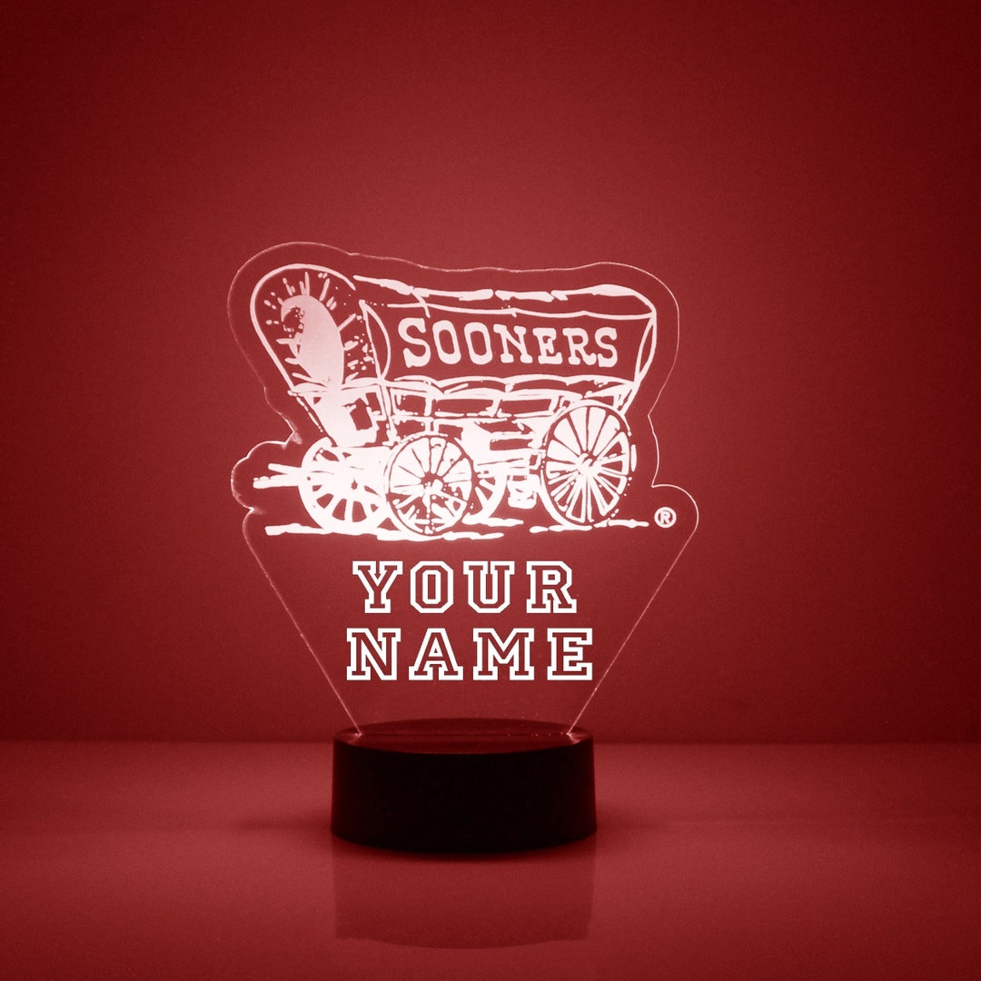 Oklahoma Sooners, Personalized Sports Fan Lamp, College Football ...