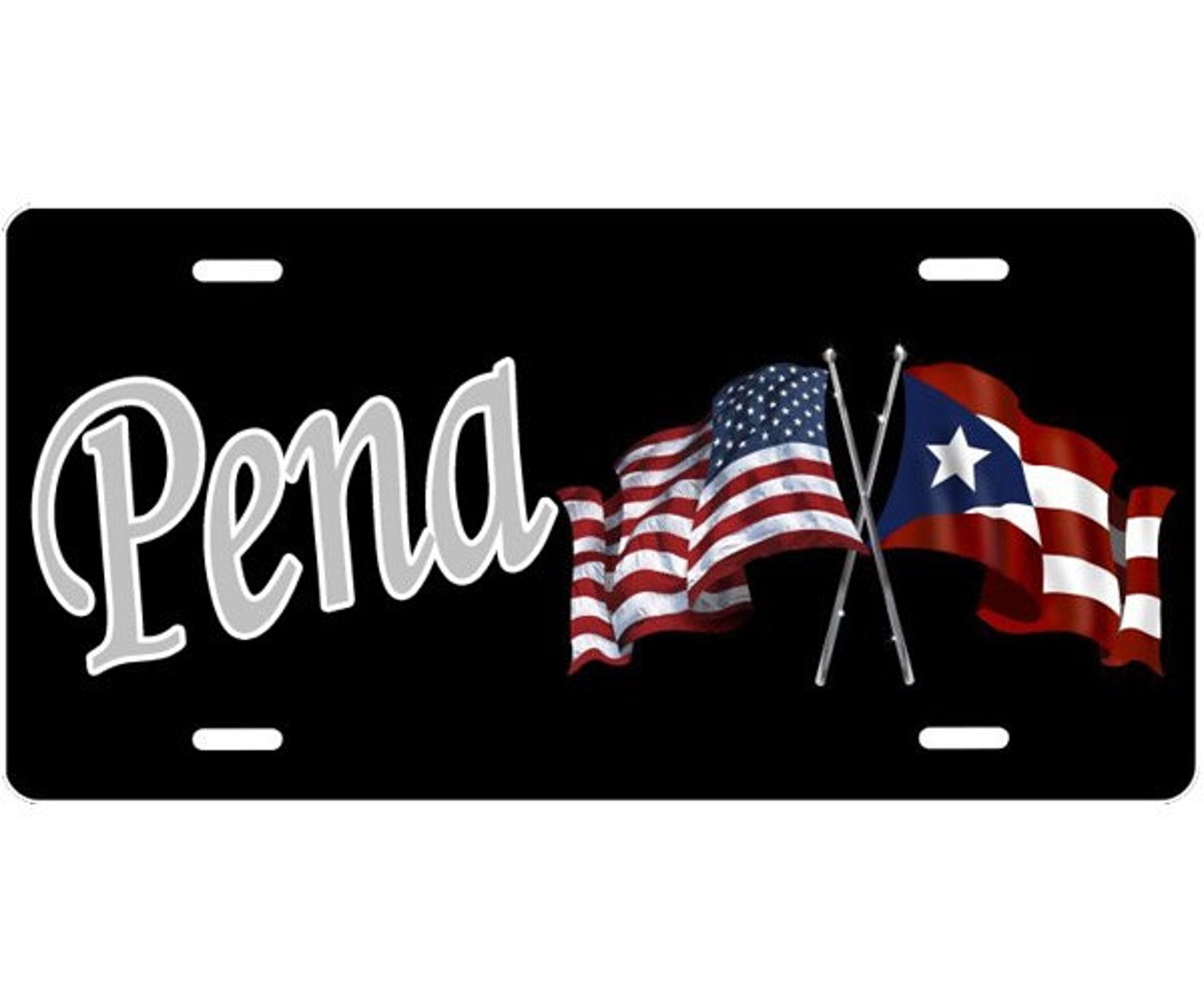 Puerto Rico Heritage License Plate Auto Tag Create Your - Etsy