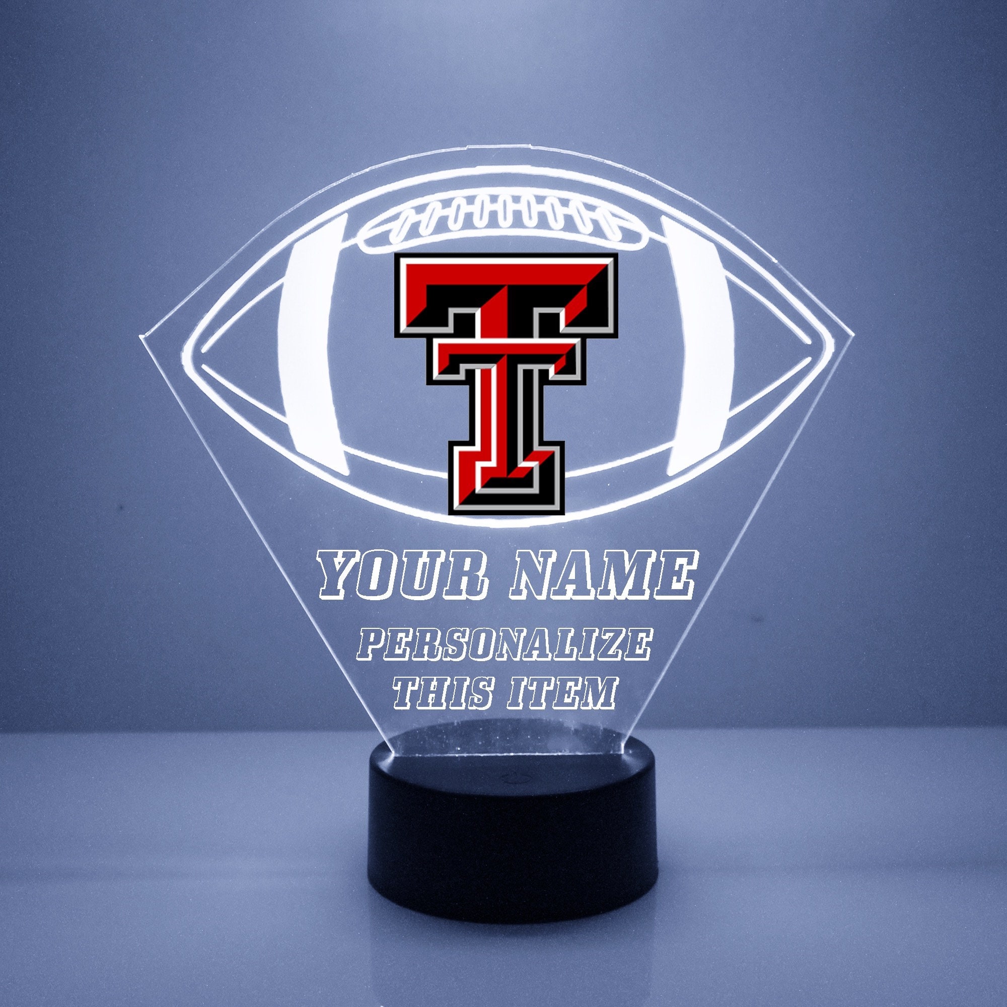 Texas Tech Red Raiders, Personalized Sports Fan Lamp, College Football ...