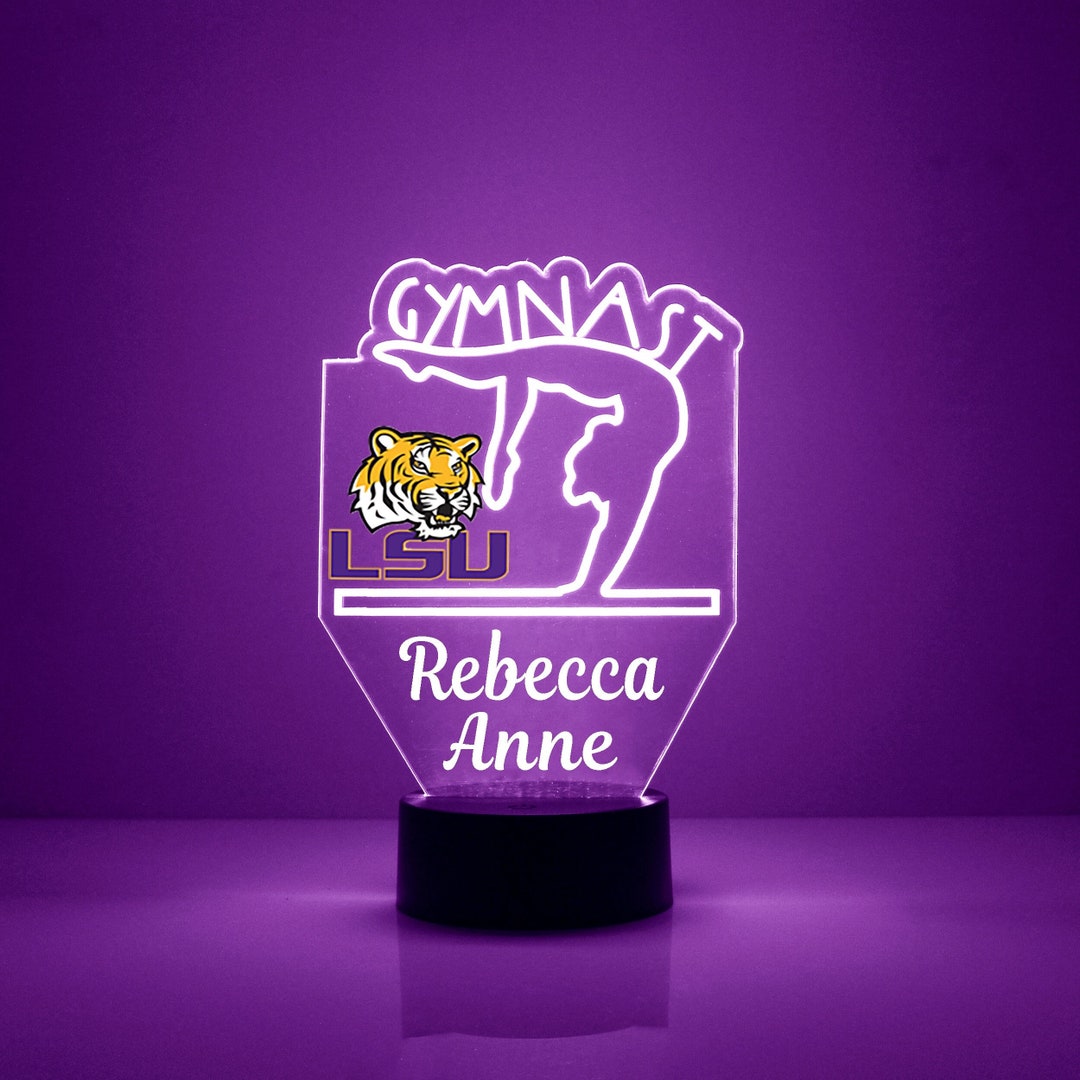 LSU Tigers Gymnastics, Personalized Sports Fan Lamp, Free Engraving ...
