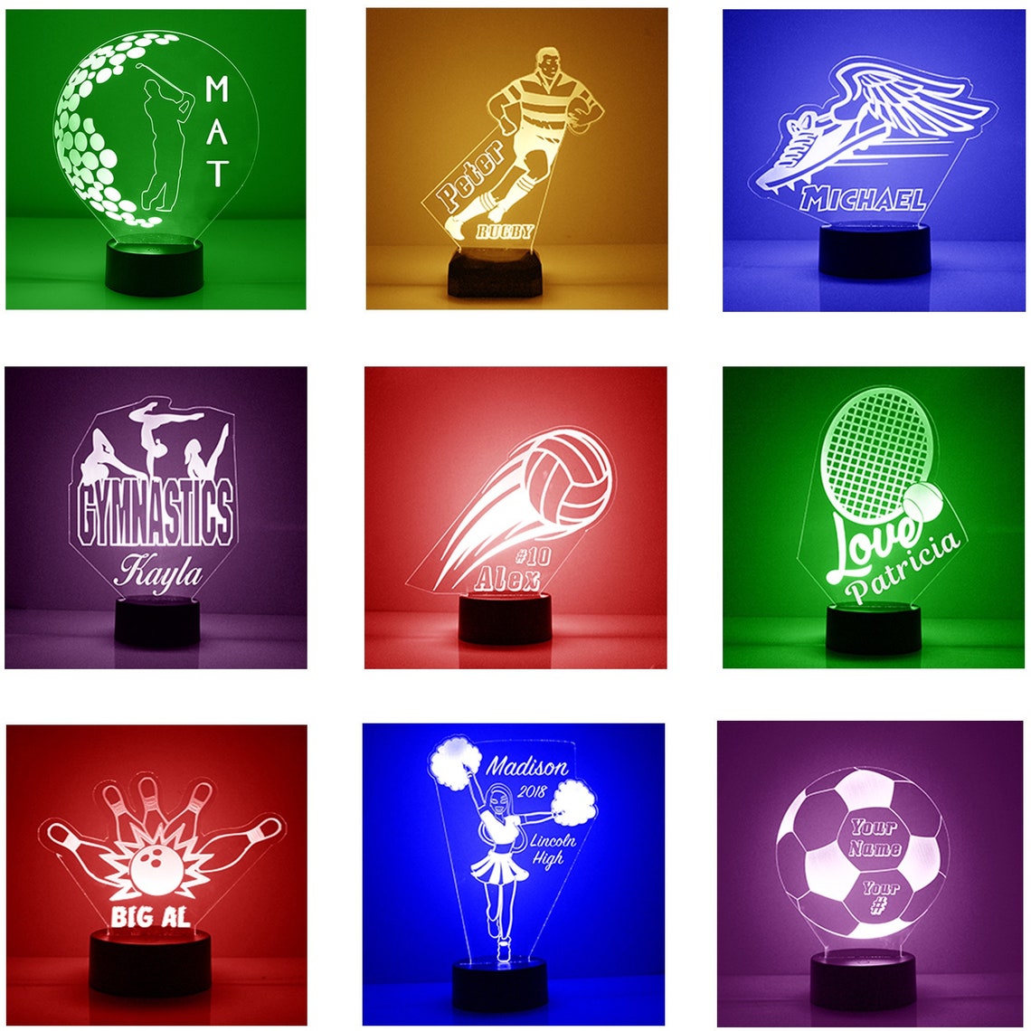 Team & League Trophy LED Light Up Personalized FREE Team | Etsy