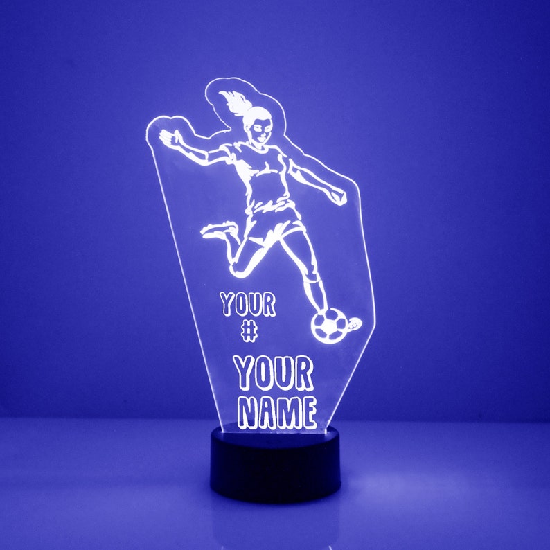 Soccer Player Night Light Personalized Free LED Night Lamp - Etsy