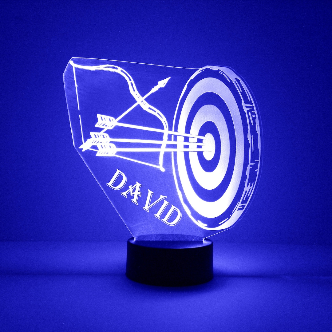 Bow and Arrow Archery Night Light, Personalized Free, LED Night Lamp ...