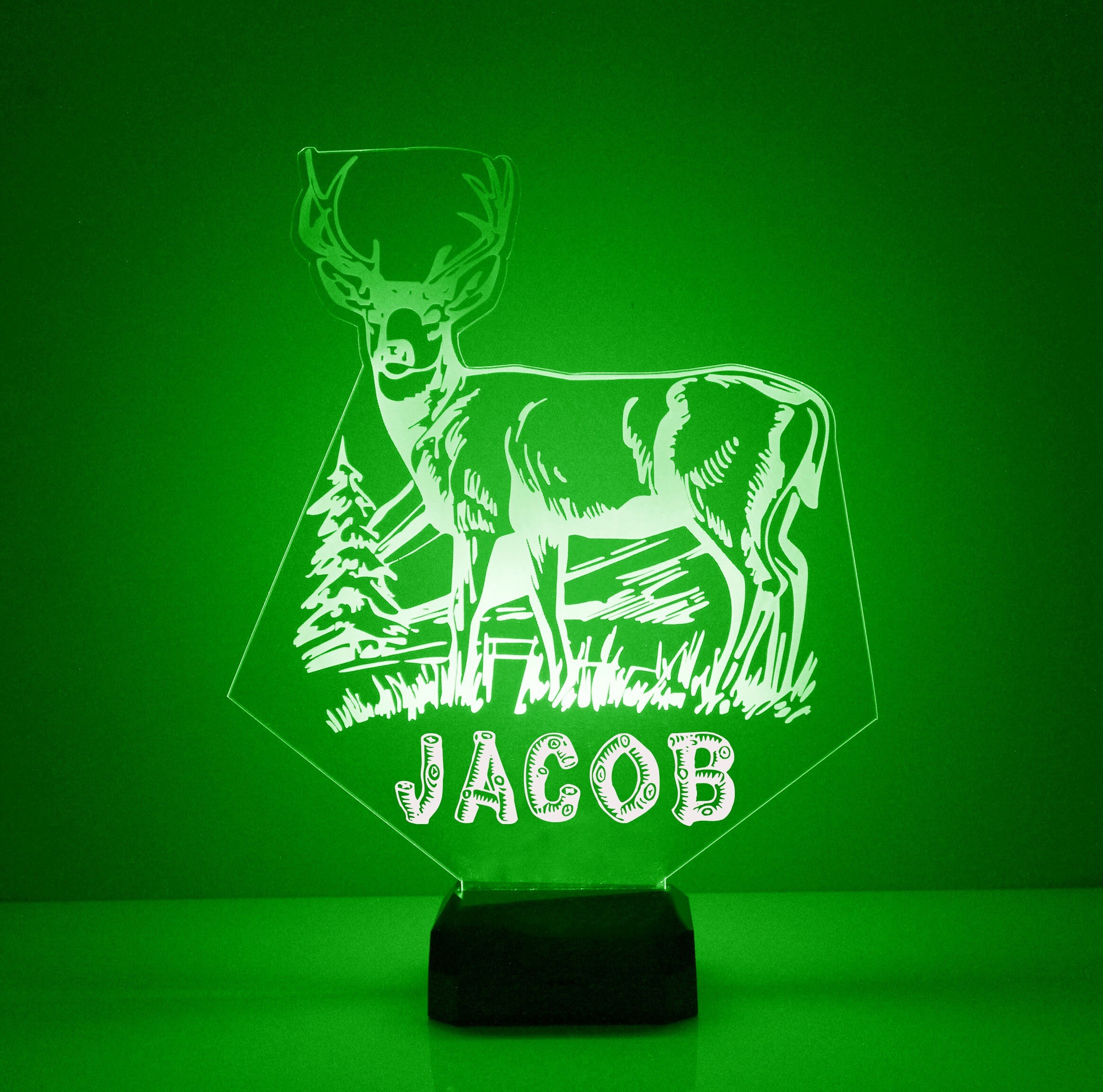 Deer Night Light Personalized Free LED Night Lamp With - Etsy