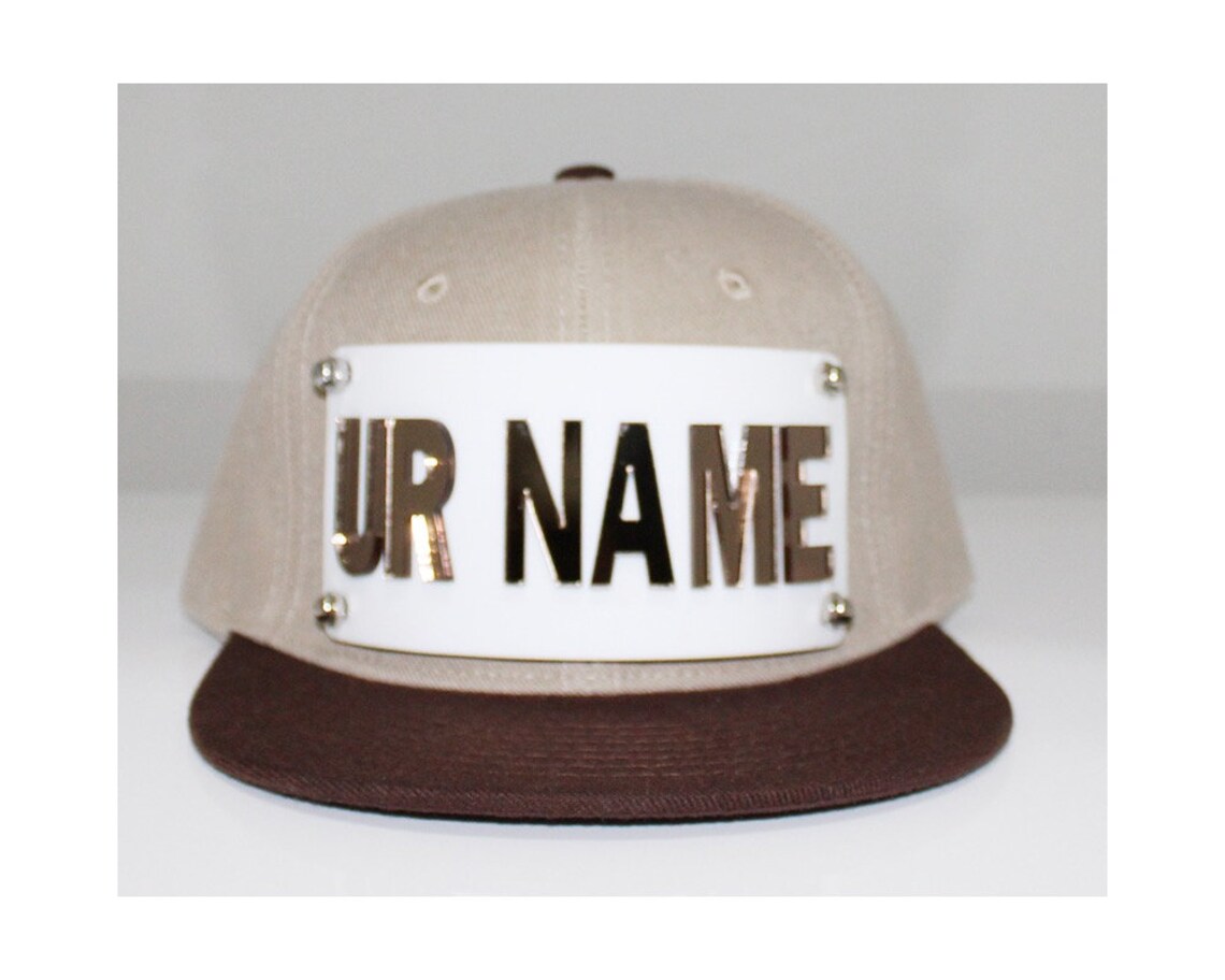 Snapback Hat mirrored Letters Logo Reproduction Name - Etsy