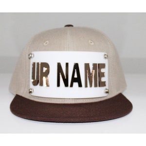 Snapback Hat ,mirrored Letters , Logo Reproduction, Name, Business Logo ...