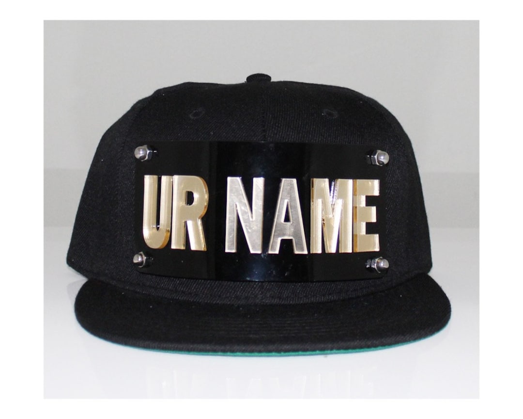 Snapback Hat ,mirrored Letters , Logo Reproduction, Name, Business Logo ...