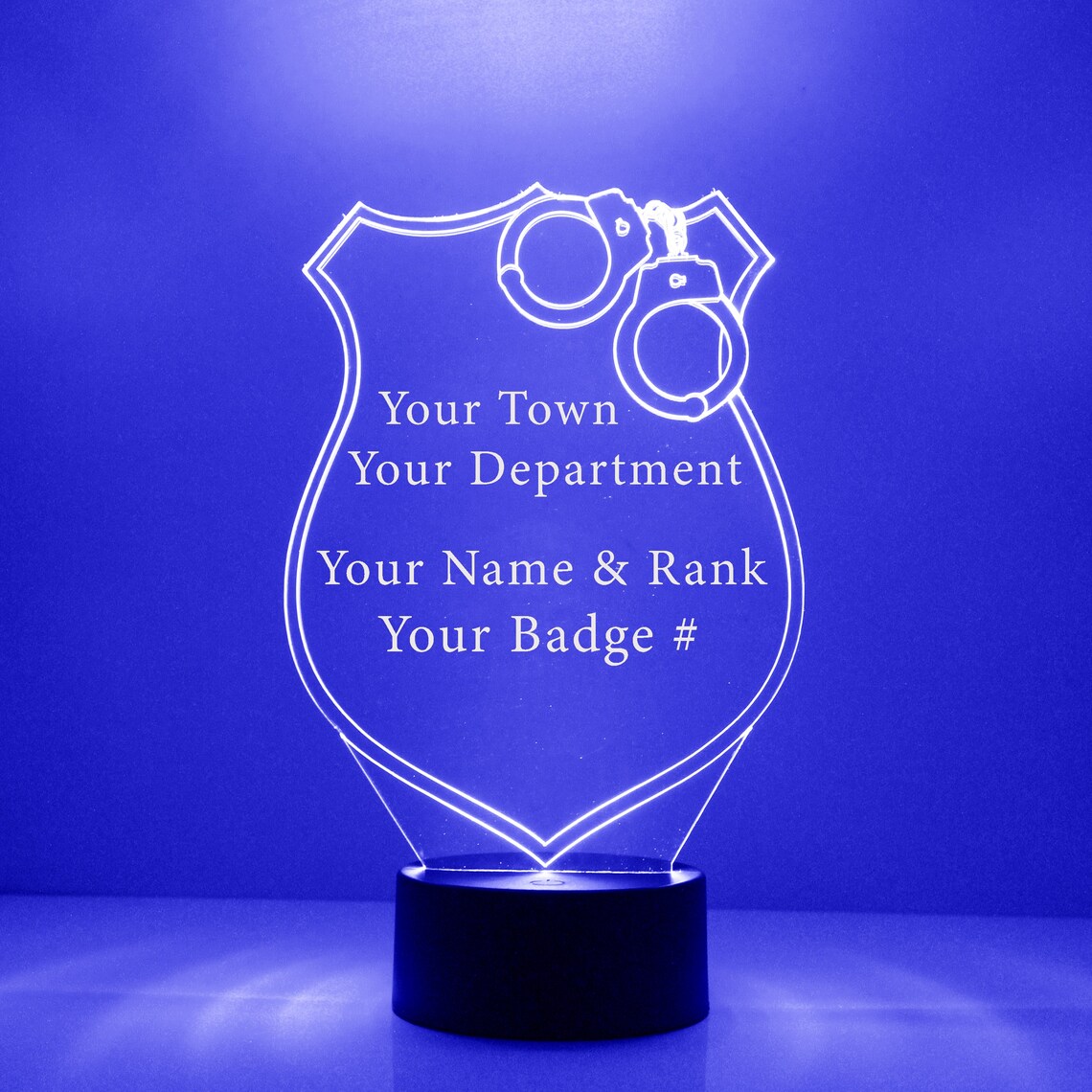 Police Department Night Light Personalized Free LED Night | Etsy