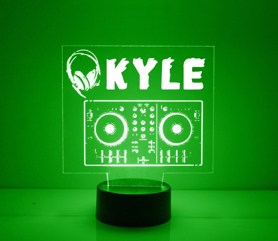 DJ Board Night Light Personalized Free LED Night Lamp With - Etsy