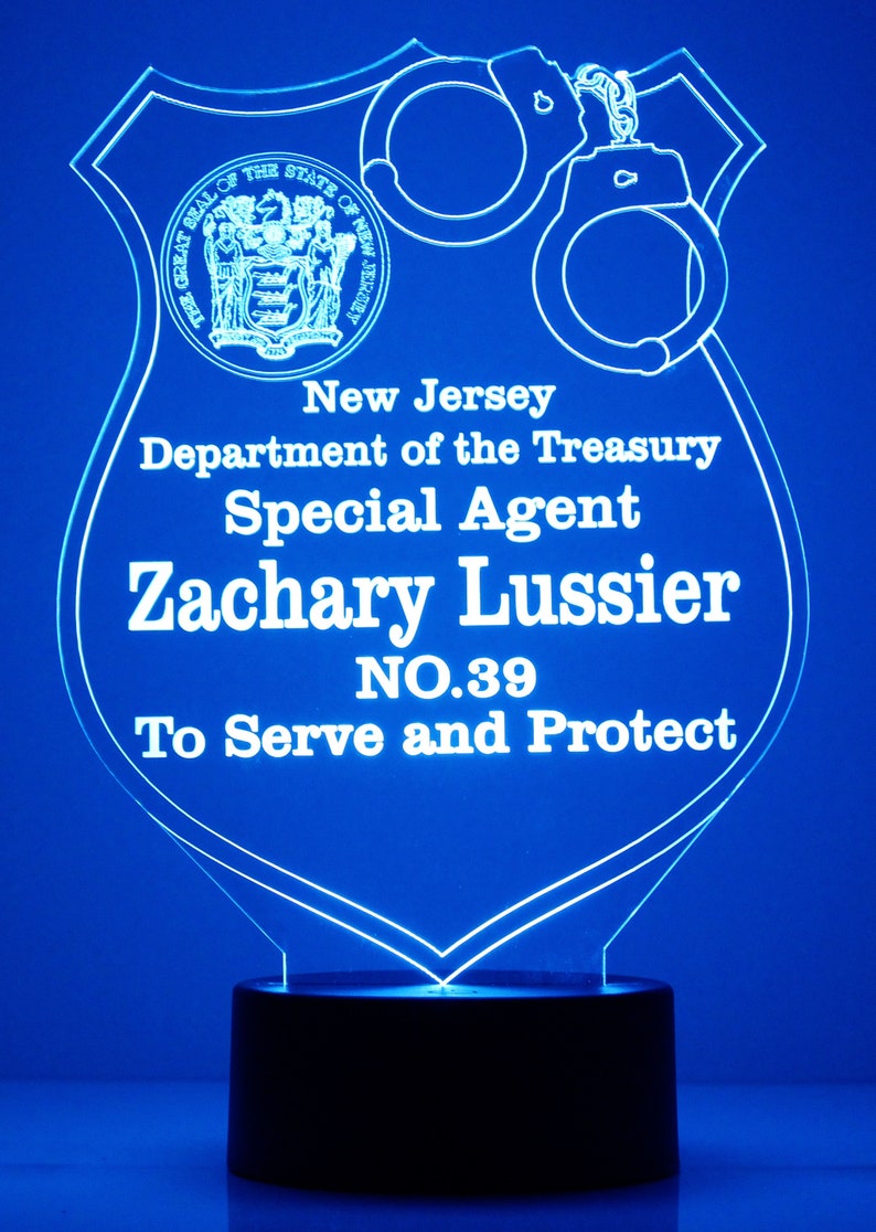 Police Department Night Light Personalized Free LED Night | Etsy