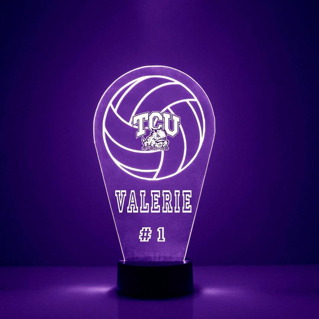 TCU Horned Frogs Volleyball, Personalized Sports Fan Lamp, Free ...