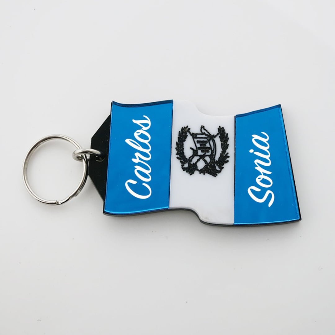Personalized Guatemalan Flag Heritage Key Chain, Personalized Free ...