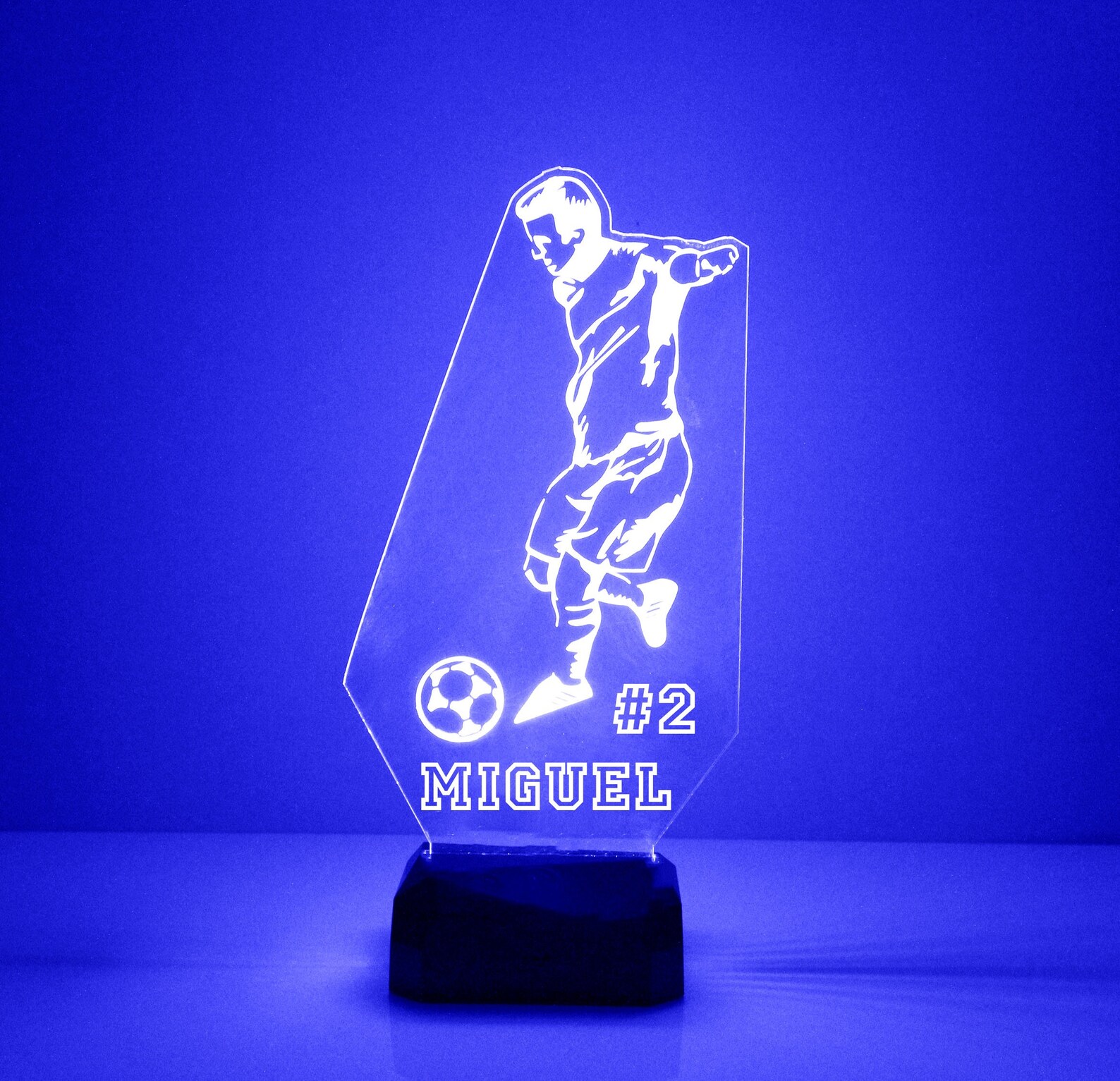 Soccer Player Night Light Personalized Free LED Night Lamp - Etsy