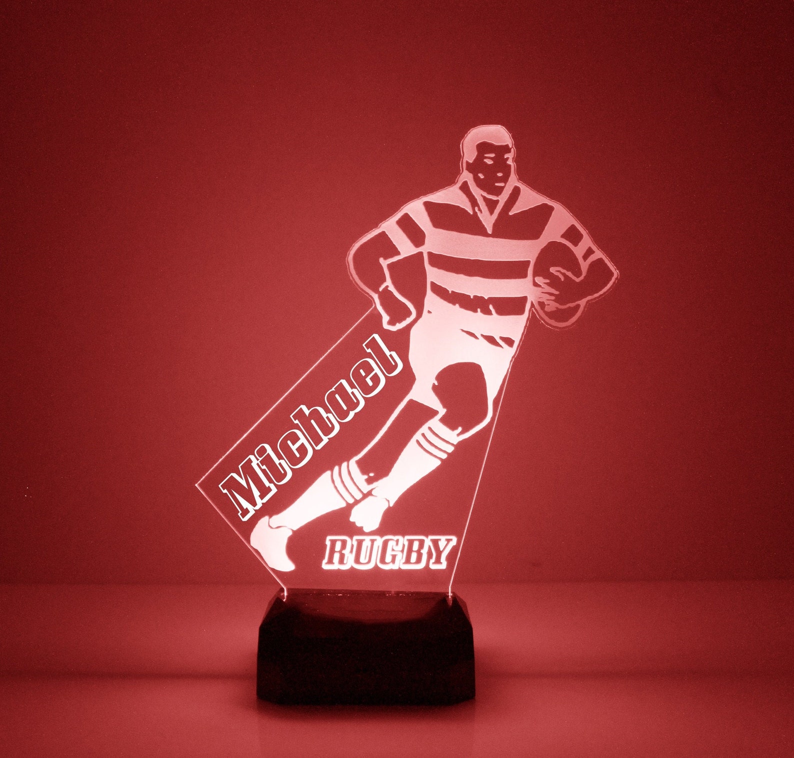 Rugby Player Night Light Personalized Free LED Night Lamp - Etsy