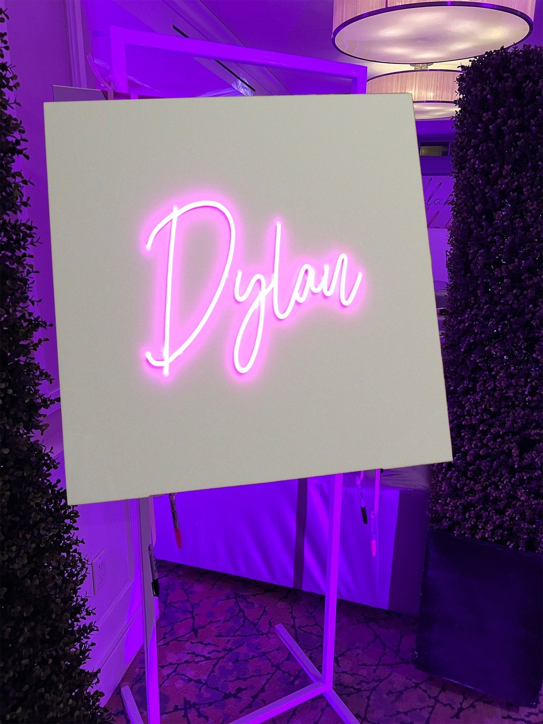 Custom Made Neon Glow Bar/bat Mitzvah/ Wedding/ Party Acrylic Neon Sign ...