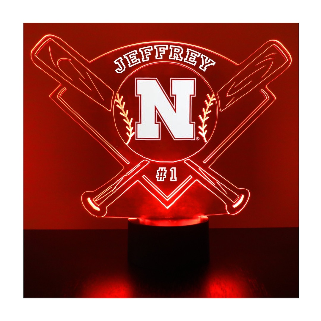 Nebraska Cornhuskers,personalized Sports Fan Lamp,college Baseball ...