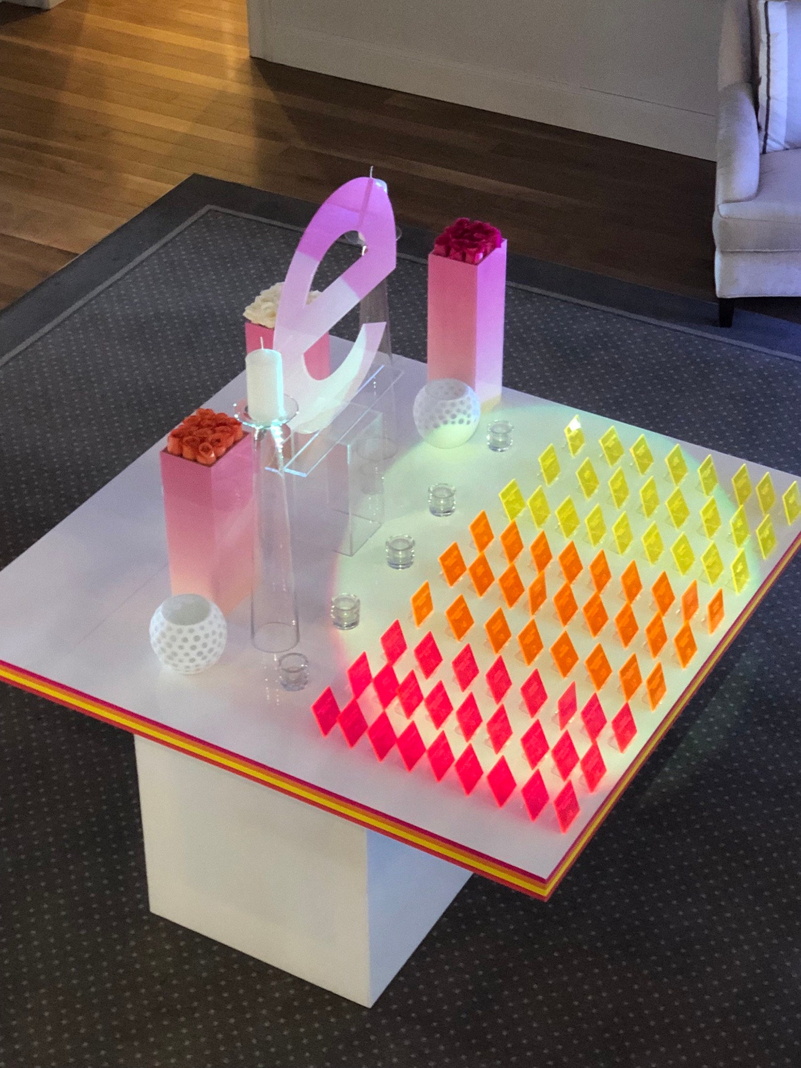 Personalized Neon Glow Acrylic Place Cards Escort Cards - Etsy