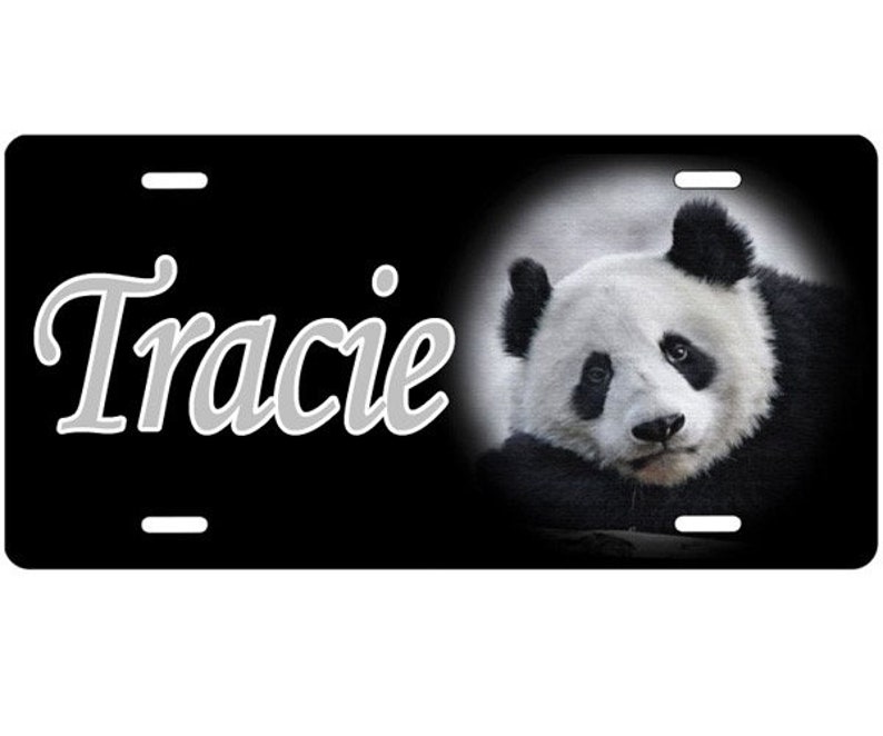 Vanity Panda Bear License Plate Auto Tag Create Your Own - Etsy