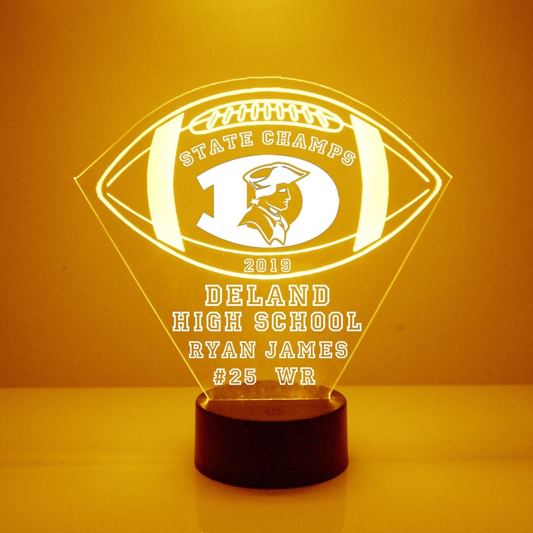 Football Customized LED Night Light Lamp, Personalized FREE, Youth ...