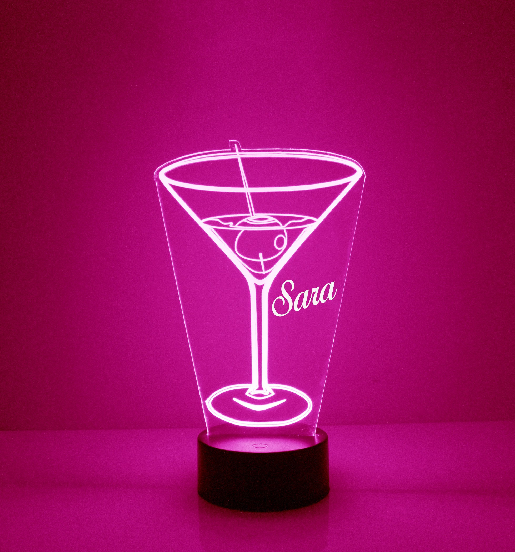 Martini Glass Bar Light Personalized Free LED Night Lamp | Etsy