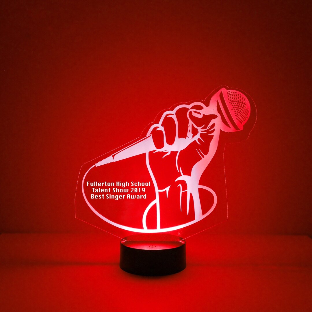 Buy Singing, Microphone - Night Light, Personalized Free, LED Night ...