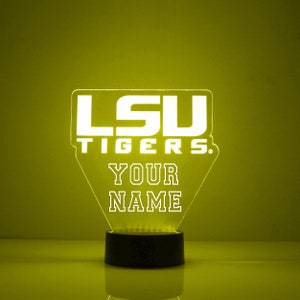 LSU Tigers School Logo, Personalized Sports Fan Lamp, Free Engraving ...