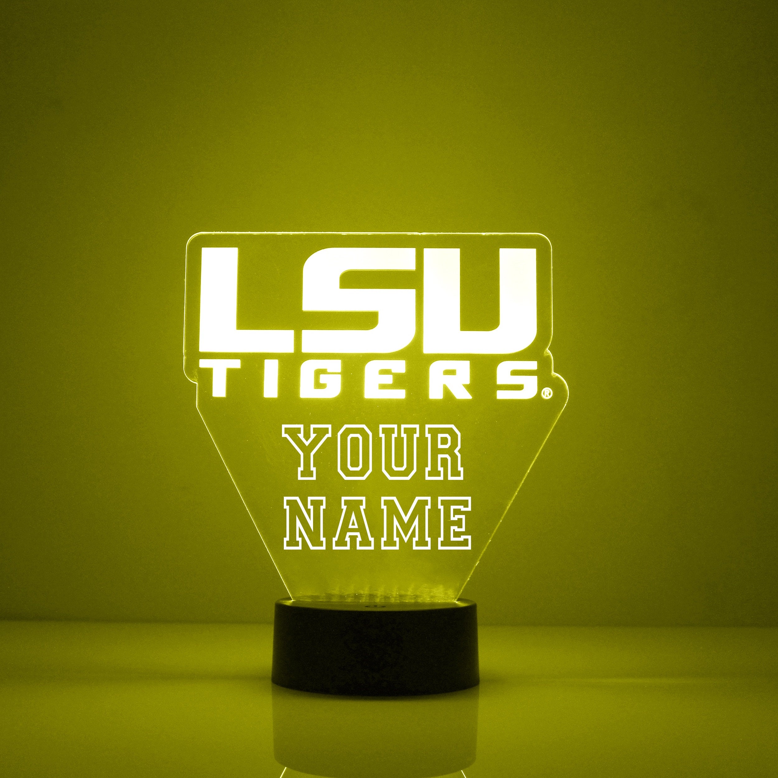 LSU Tigers School Logo, Personalized Sports Fan Lamp, Engraving, LSU ...