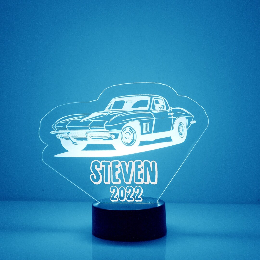 Classic Car Night Light, Personalized Free, LED Night Lamp, With Remote ...