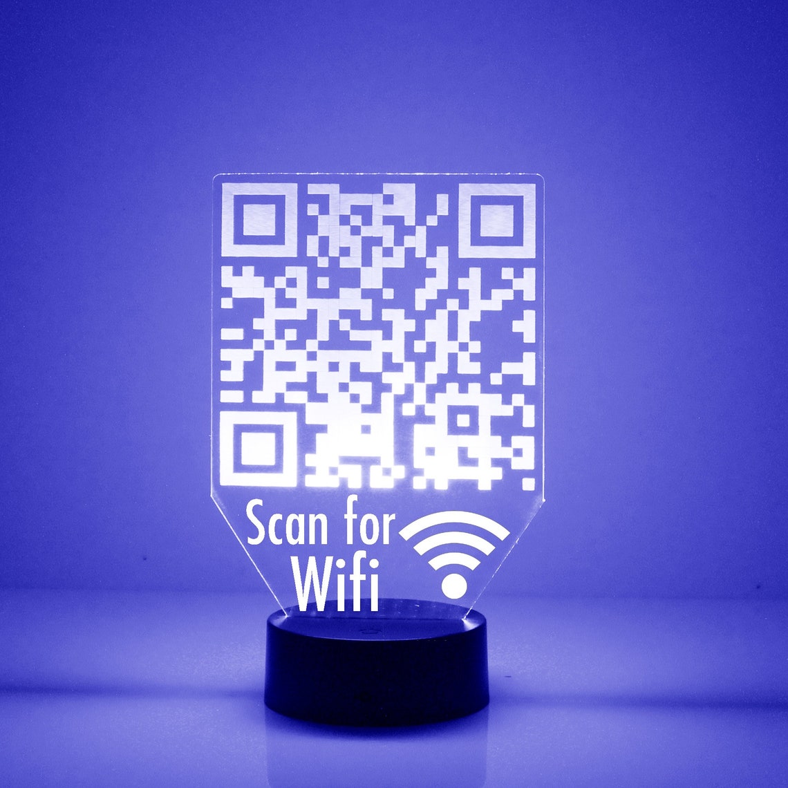 Custom Made QR Code Light up Sign, Personalized Free, LED Night Lamp ...