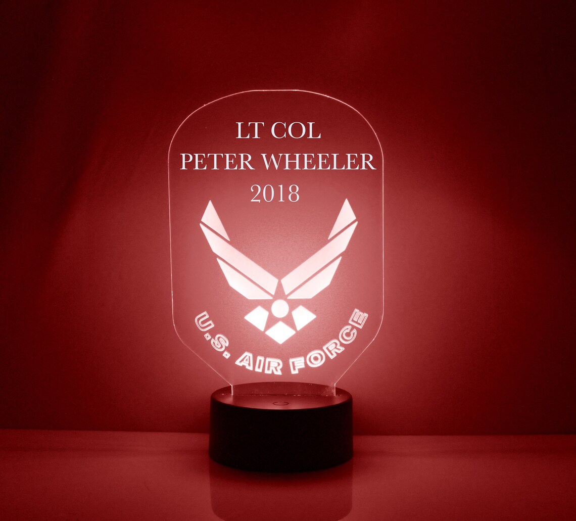 Military Night Light, Personalized Free, LED Night Lamp, With Remote ...