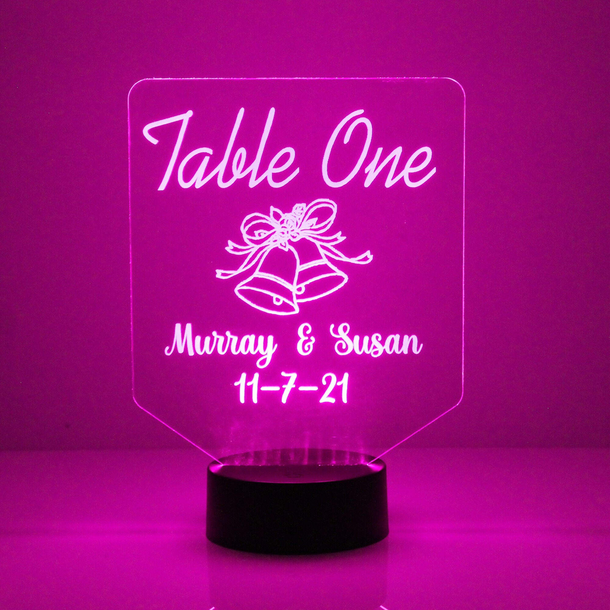 Custom Made LED Acrylic Light up Centerpieces Create Your - Etsy