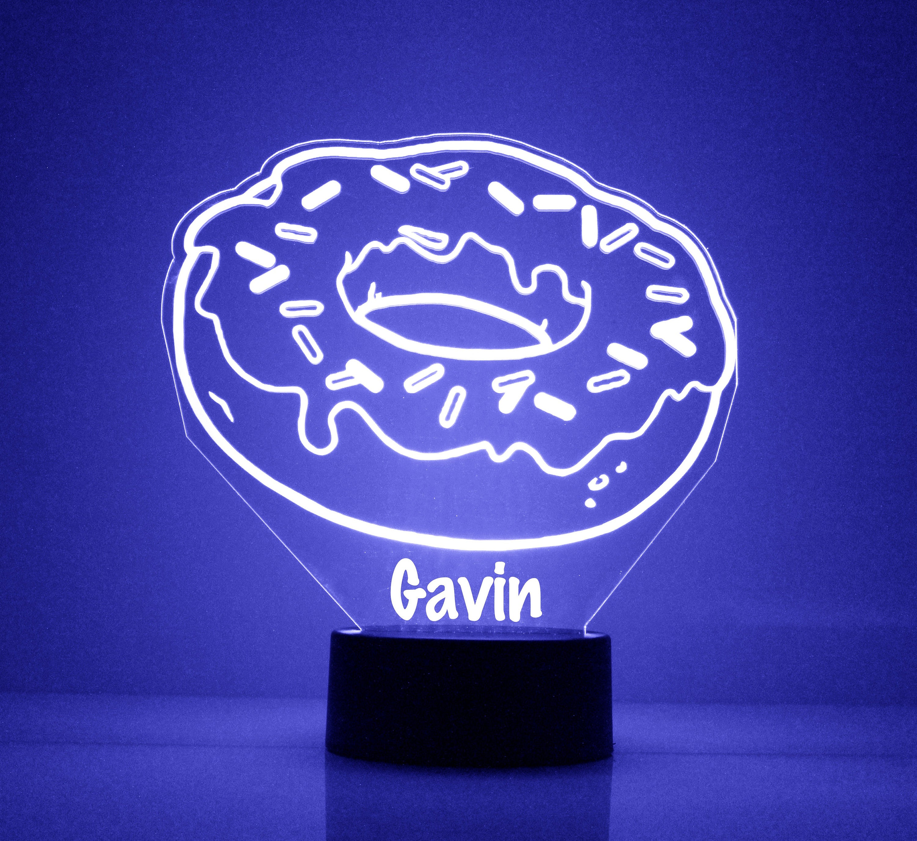 Donut Night Light Personalized Free LED Night Lamp With - Etsy
